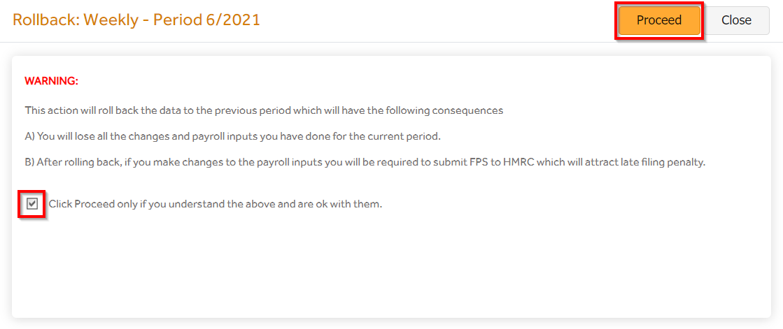 How to rollback a period and resubmit FPS?