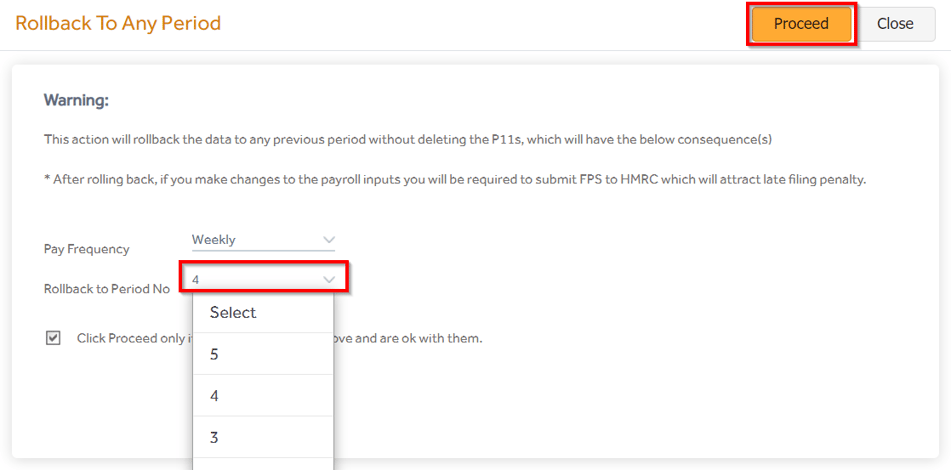 How to rollback a period and resubmit FPS?
